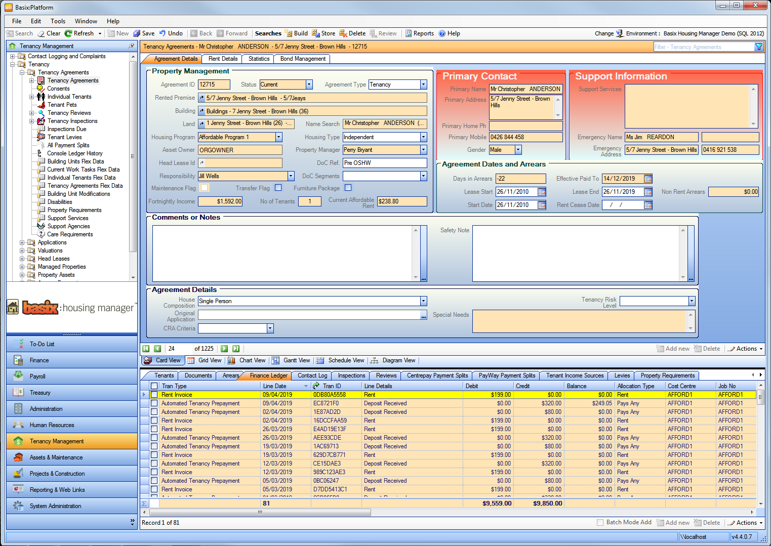 Basix: Community Housing Manager Software - Property Maintenance Software