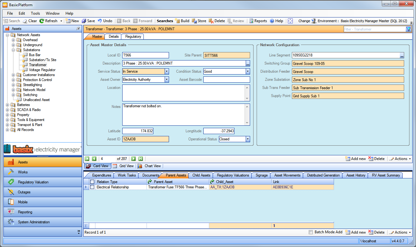 Basix Electricity Manager - Asset Management & Maintenance Software
