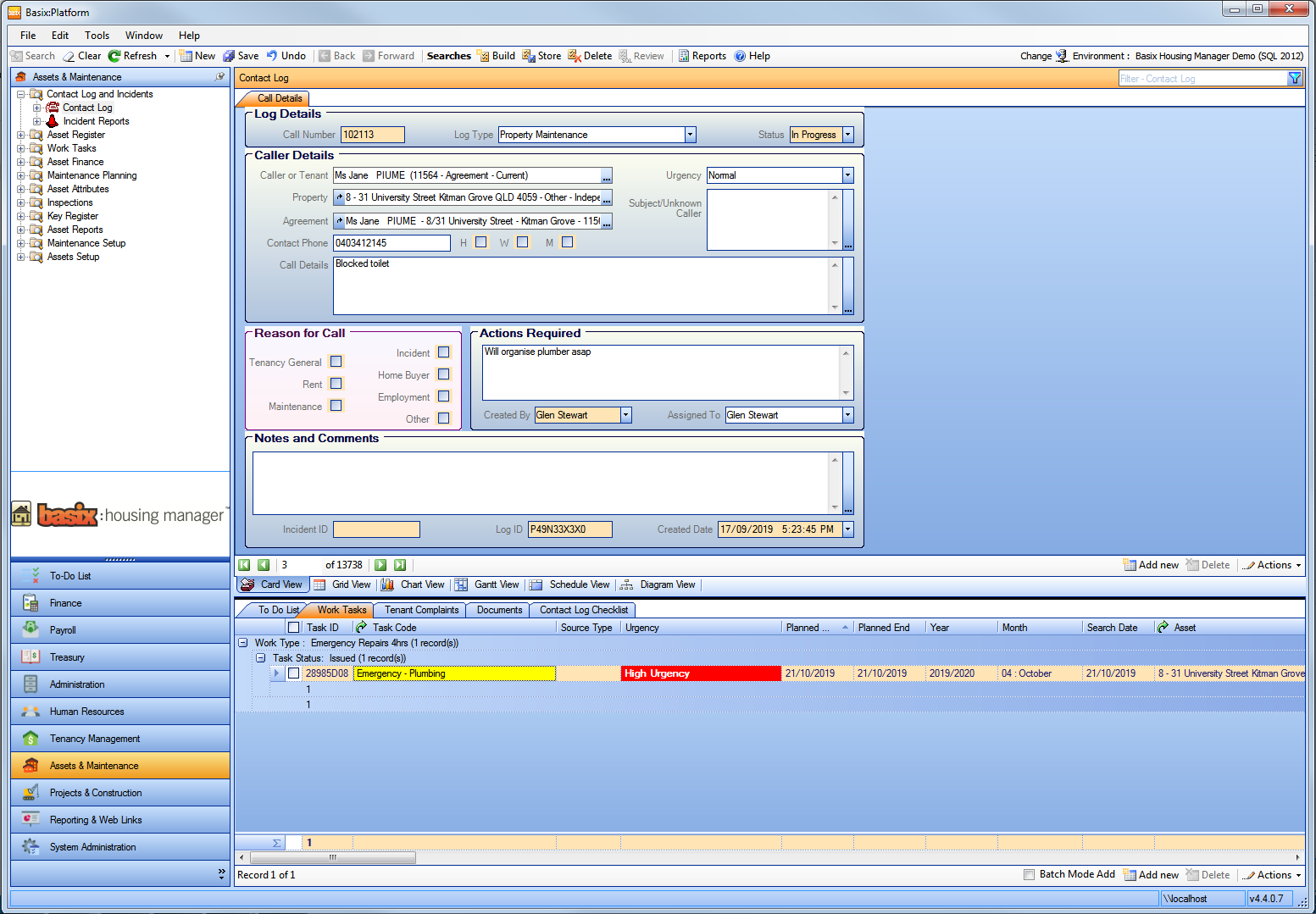 Basix: Community Housing Manager Software - Property Maintenance Software